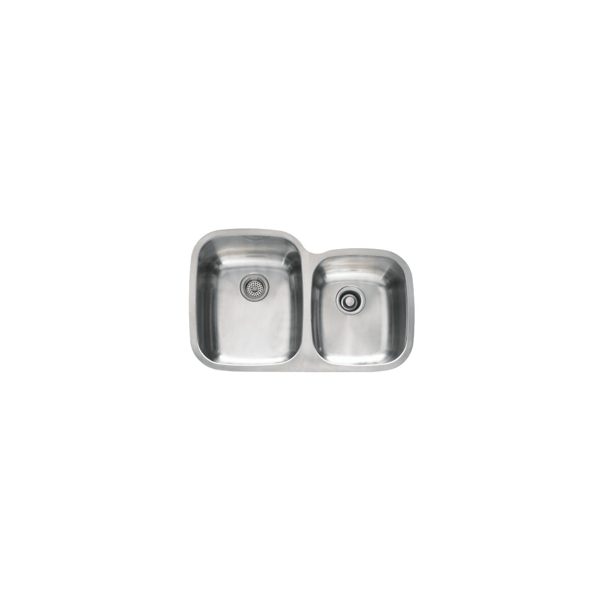 Mirabelle 31-1/2" Double Basin Stainless Steel Kitchen Sink with 60/40 ...